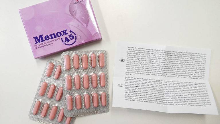 Recenzia Menox 45 - tabletky na menopauzu, ok cena - Erekcia Guru